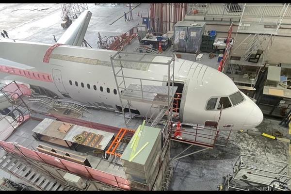 JAL’s first A321P2F undergoing conversion work in Singapore | News ...